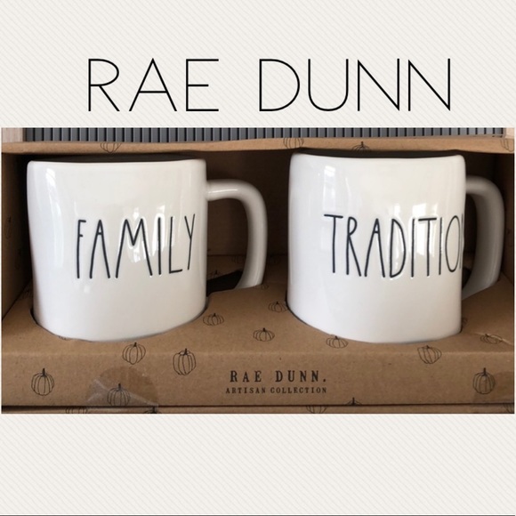 Rae Dunn | Dining | Rae Dunn Family And Tradition Mug 2 Piece Set ...